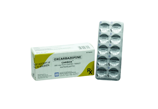 CARBOX Oxcarbazepine 300mg Film-Coated Tablet 30's price in the ...